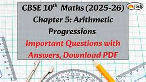 Cbse Important Questions For Class 10 Maths 2025 26 Chapter 5 Arithmetic Progressions With