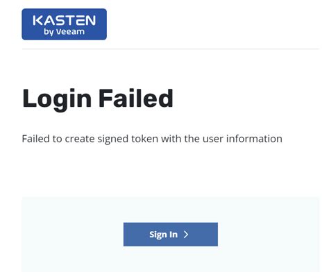 Login Failed Create Signed Token Veeam Community Resource Hub