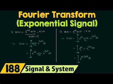 Fourier Transform Of Basic Signals Exponential Signals Video Lecture Crash Course For GATE