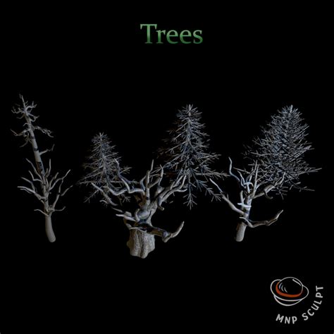 3d Printable Trees Part 1 By Mnp Sculpt