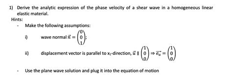 1 Derive The Analytic Expression Of The Phase