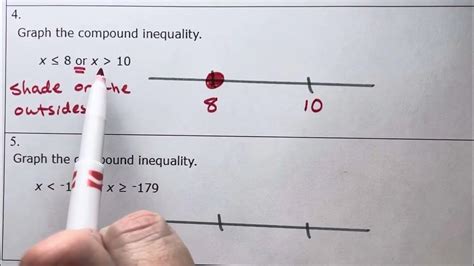 Graph Compound Inequalities Example 4 Youtube