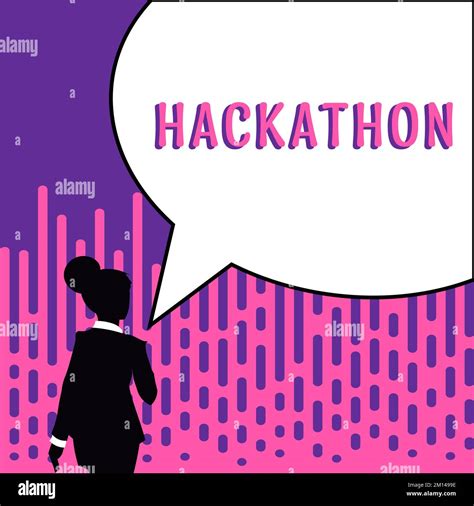 Conceptual Caption Hackathon Business Concept Event Where Large Number Of People Engage In