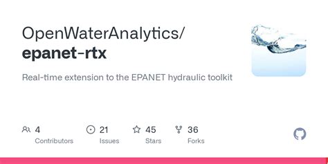 GitHub OpenWaterAnalytics Epanet Rtx Real Time Extension To The