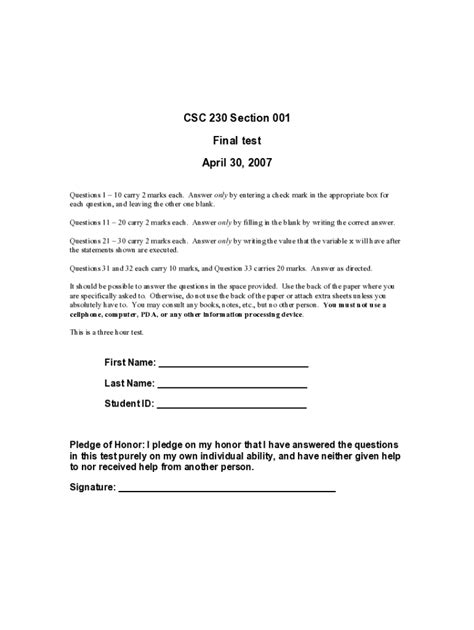 Fillable Online Dutta Csc Ncsu Csc230 202201 Test 2 Marking Keypdf Csc 230 Spring Fax