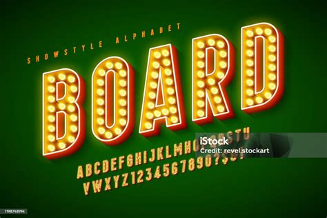 복고풍 시네마 폰트 디자인 카바레 Led 램프 문자 0명에 대한 스톡 벡터 아트 및 기타 이미지 0명 3차원 형태 Burlesque Istock