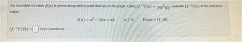 solved an invertible function f x is given along with a