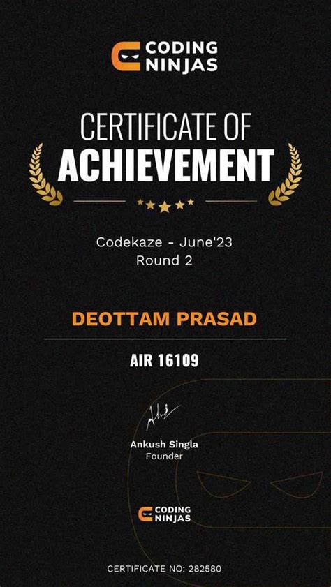 deottam prasad on linkedin codingninjas achievement