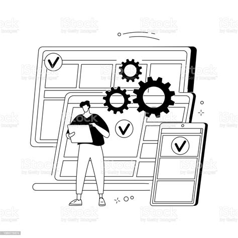 Crossplatform Development Abstract Concept Vector Illustration Stock