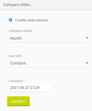 Comparing Dates Talend Data Preparation User Guide Help