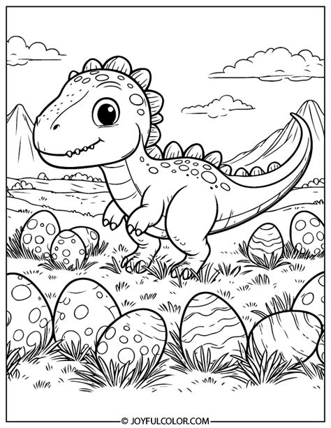 Dinosaur Egg Coloring Page
