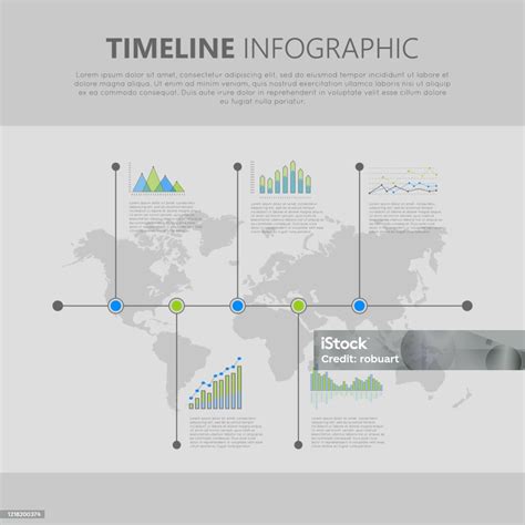 Timeline Infographic Vector With Graph And Diagram Stock Illustration Download Image Now