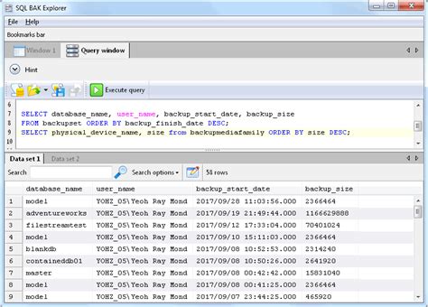 Sql Bak Explorer Yohz Software Development Blog