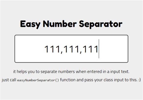 Best Free Number Format In Javascript And Css Css Script