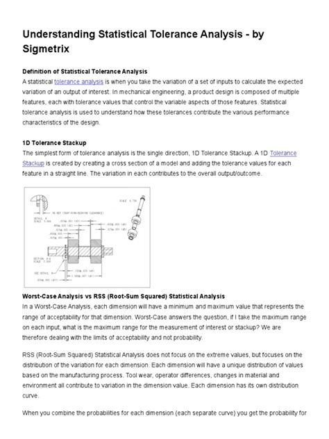 Understanding Statistical Tolerance Analysis By Sigmetrix Pdf