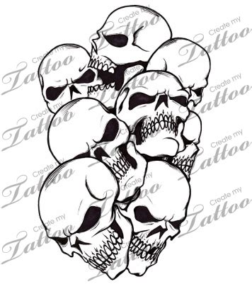 Download Marketplace Tattoo Pile Of Skulls Pile Of Skulls Drawings