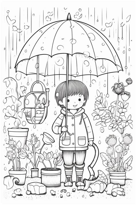 아이들이 생성 Ai를 인쇄하고 색칠할 수 있는 색칠 공부 페이지 프리미엄 Ai 생성 이미지