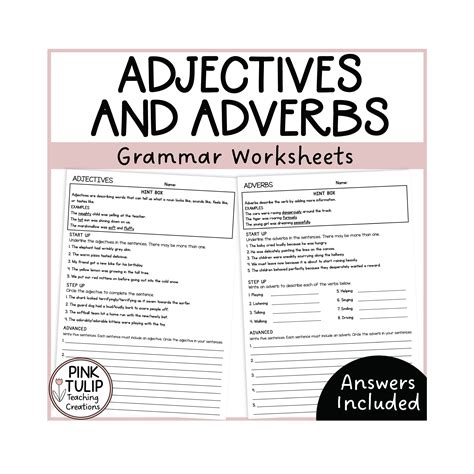 Adverbs Worksheet 2nd Grade