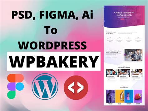 xd psd figma to responsive wordpress website using wpbakery upwork