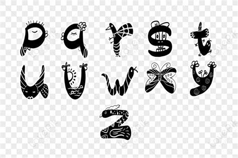 소문자 글꼴 디자인 Png 일러스트 무료 다운로드 Lovepik