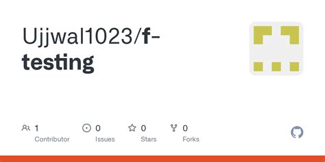 GitHub Ujjwal F Testing