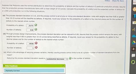 Solved Suppose That Motorola Uses The Normal Distribution To