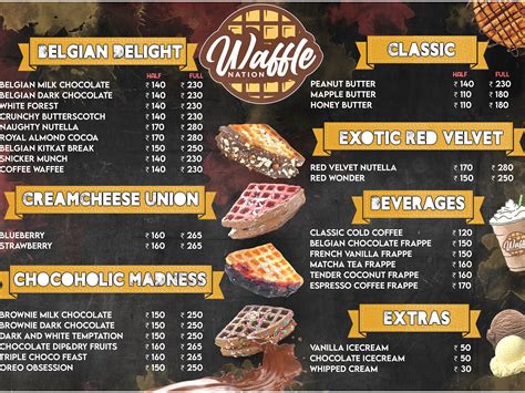 Waffle Menu By I Am Charithmania On Dribbble