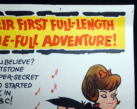 The Man Called Flintstone Original Daybill Movie Poster Hanna Barbera
