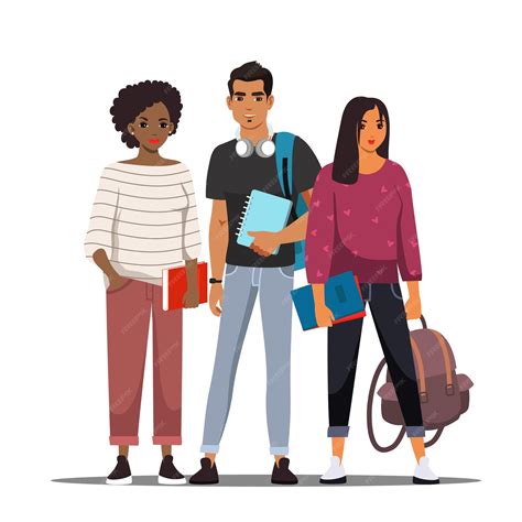 Diverse Group Of Students Clip Art