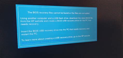 The Bios Recovery Files Cannot Be Found Or The Files Are Co Hp Support Community 8436348