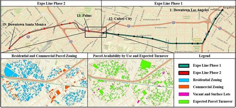 Expo Line Map And Station Land Use Analysis Phase 1 And 2 Segments Are Download Scientific