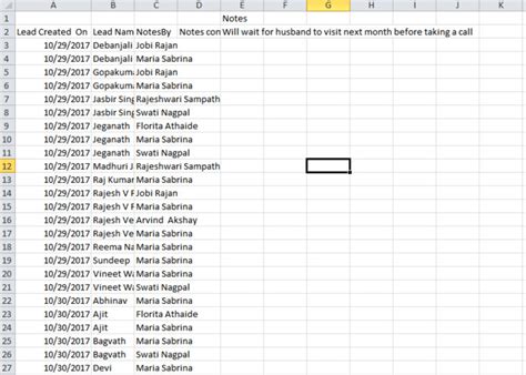 Missing Column Data When Downloading Data To Excel