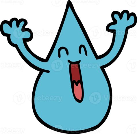 Cartoon Doodle Rain Drop 44292437 Png
