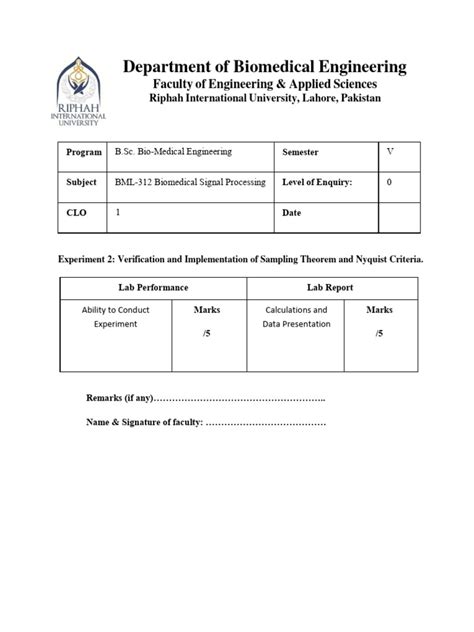 Bsp Exp 2 Pdf Sampling Signal Processing Bandwidth Signal Processing