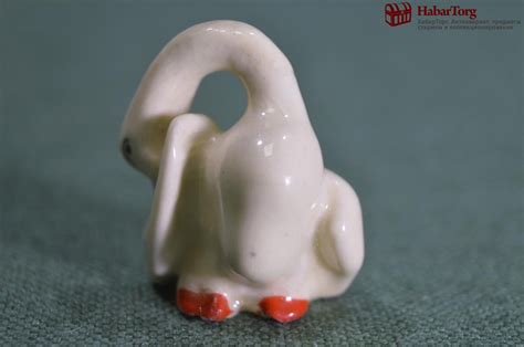 Купить Статуэтка фигурка фарфоровая Птица лебедь Гусь Фарфор ЛФЗ СССР в интернет