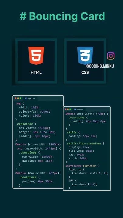 Bouncing Card ♠️ Codinghacks Webdevelopment Python Codeing Webdesign Html Coding Youtube