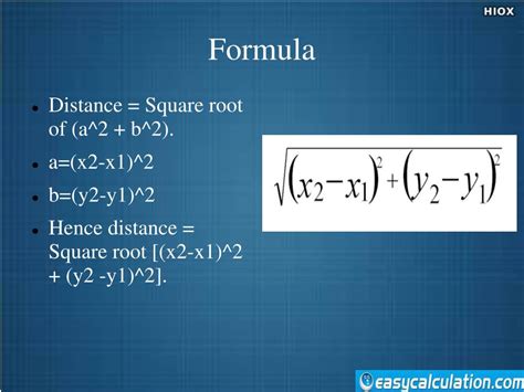Ppt Distance Between Two Points Powerpoint Presentation Free