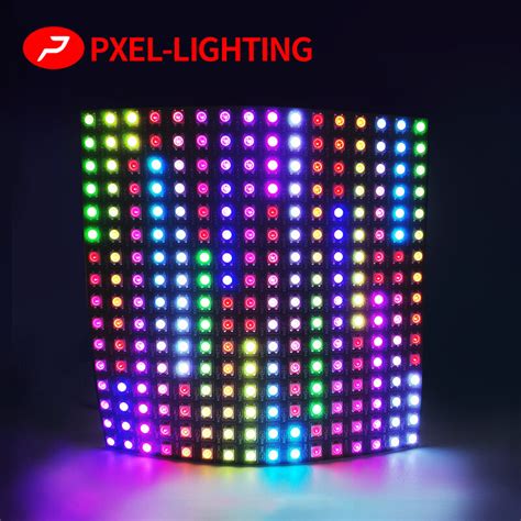 Panel De Píxeles Ws2812b Rgb Flexible 16x16 8x32 256led Matriz De
