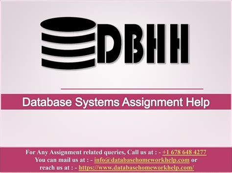 database systems assignment help ppt