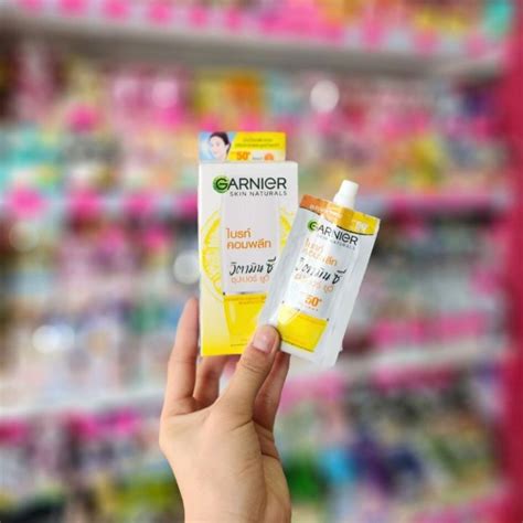 [กล่อง X6ซอง] Garnier การ์นิเย่ สกิน แนทเชอรัลส์ ไบร์ท คอมพลีท ซุปเปอร์ ยูวี สปอต พรูฟ ซันสกรีน