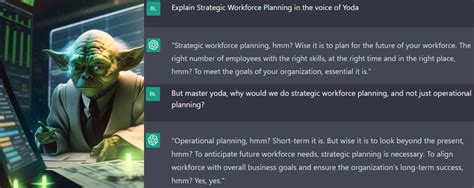 Alicia Roach On Linkedin Chatgpt Strategicworkforceplanning Yoda Tech Strategic Workforce