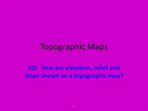 PPT Topographic Maps PowerPoint Presentation Free Download ID