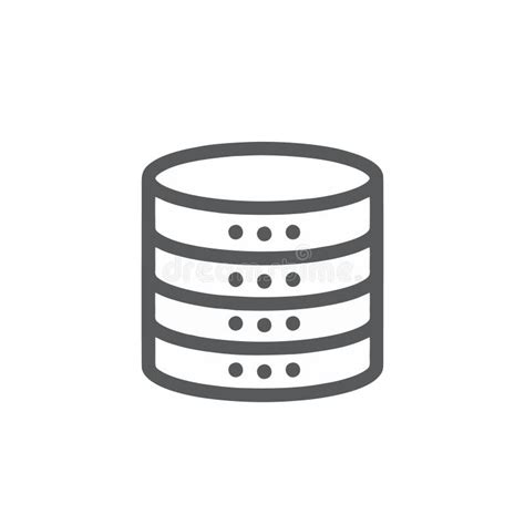 Database Icon Isolated On White Background From Database And Servers Collection Stock Vector