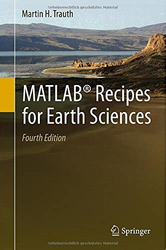 Matlab Recipes For Earth Sciences Martin Trauth Hardcover 3662462435