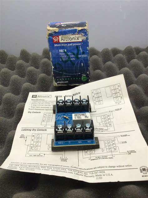 Altronix Rbsn Relay Module 12 24vdc Dpdt Contacts New Open Box