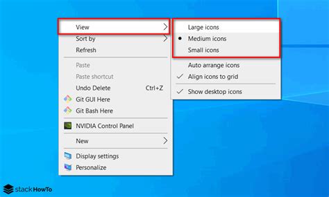 How To Change Desktop Icon Size In Windows StackHowTo