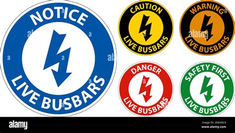 Symbol Live Busbars Sign On White Background Stock Vector Image Art Alamy