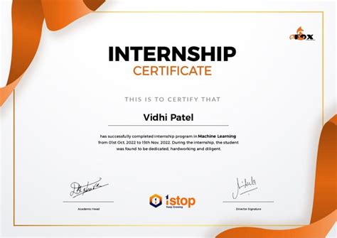 Vidhi Patel On Linkedin Machinelearning Experience Internship