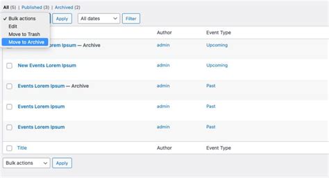 adding a custom bulk action in wordpress list tables by tutorials