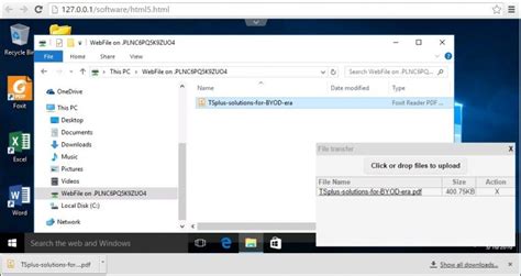 Html5 Client Using File Transfer Tsplus Remote Access